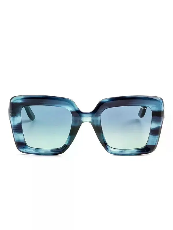 LAPIMA Teresa Striped Sunglasses - Blue