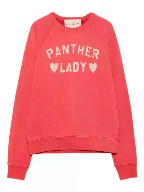 Valentino Garavani Graphic Cotton Sweatshirt - Red
