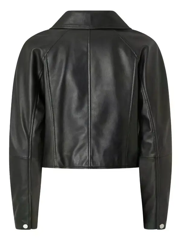 Pinko Leather Biker Jacket - Black