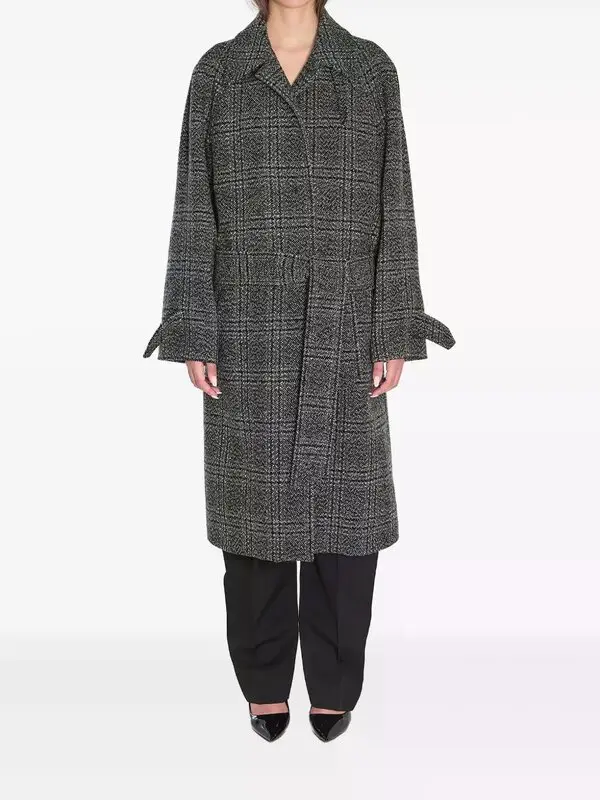 Balenciaga Checked Belted Coat