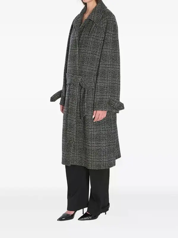 Balenciaga Checked Belted Coat