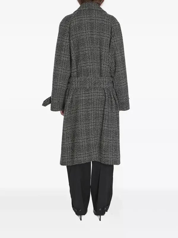 Balenciaga Checked Belted Coat
