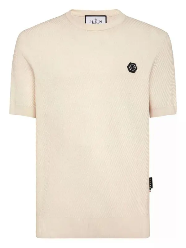 Philipp Plein Ribbed Short-sleeve Sweater
