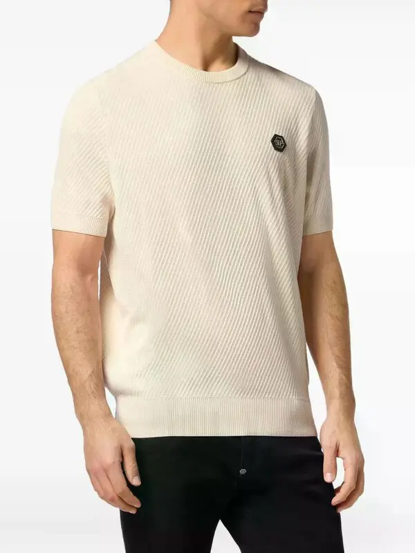 Philipp Plein Ribbed Short-sleeve Sweater