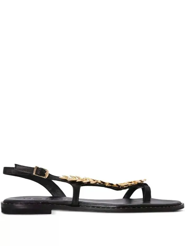 KOTRIS SANDALS Leaf Embellished Slingback Sandals