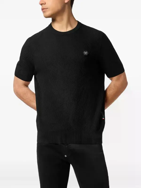 Philipp Plein Logo-patch T-shirt - Black