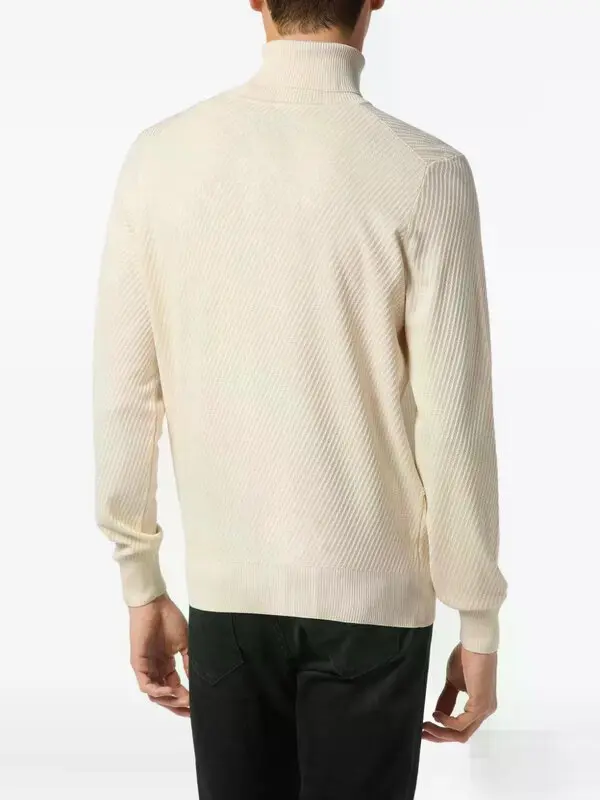 Philipp Plein Ribbed-knit Jumper - White