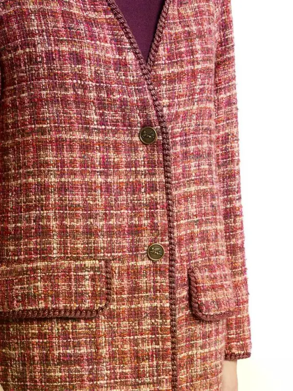 Etro Tweed Single-breasted Coat