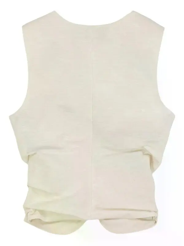 Versace Buckle-detail Gathered Top
