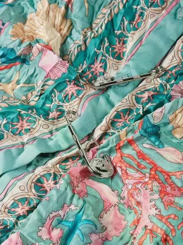 Versace Underwater Barocco Draped Shirt