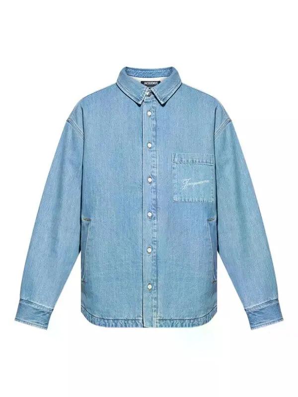 Jacquemus Embroidered Pocket Denim Shirt