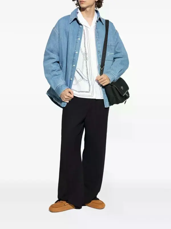 Jacquemus Embroidered Pocket Denim Shirt