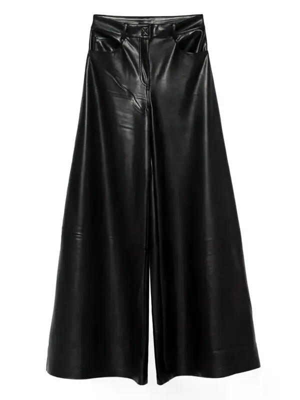 Norma Kamali Wide-leg Leather Trousers