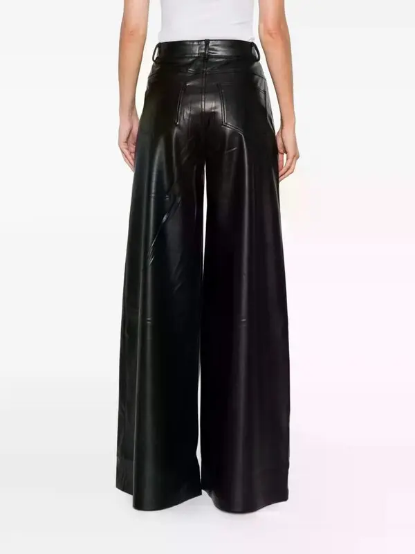 Norma Kamali Wide-leg Leather Trousers