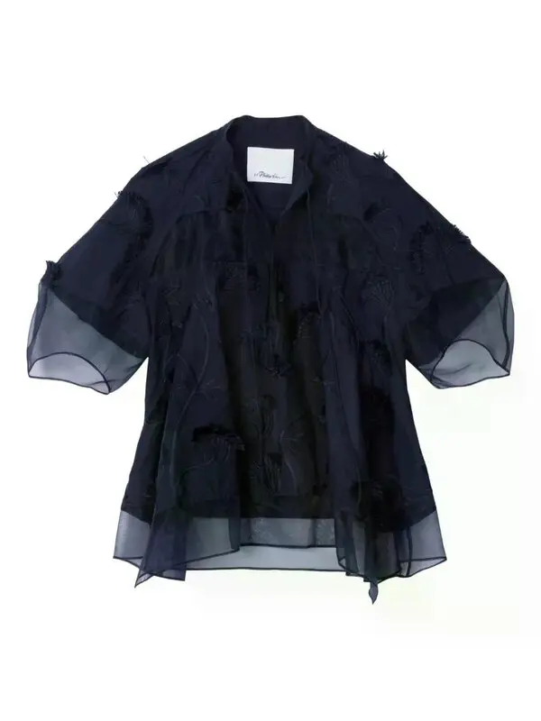 3.1 Phillip Lim Embroidered Ruffled Blouse