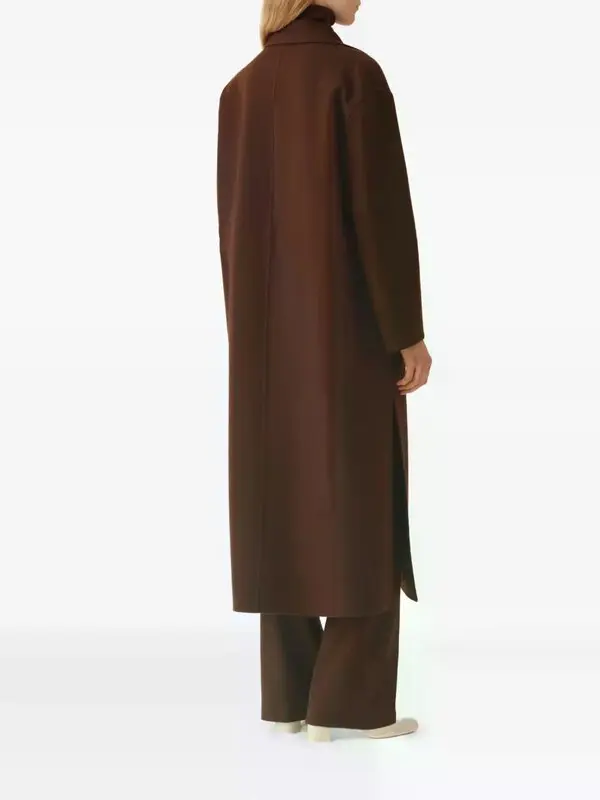 Fabiana Filippi Wool Midi Coat With Drawstring Detail