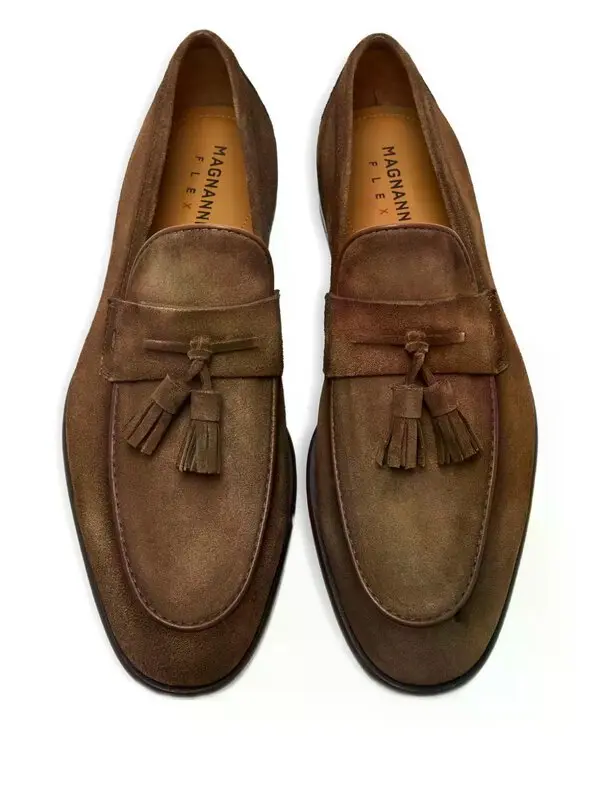 Magnanni Tassel Suede Loafers