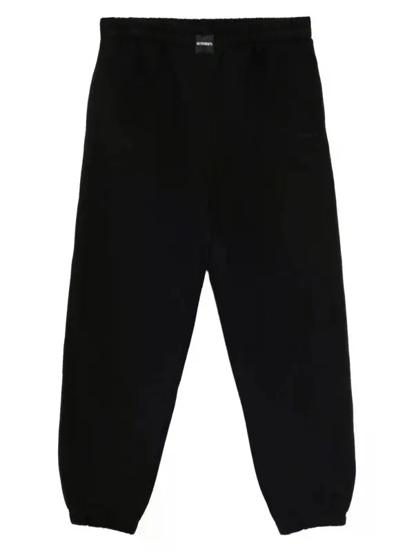 Vetements Logo-embroidered Trousers - Black