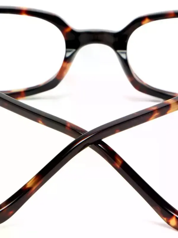 KAREN WAZEN Tortoiseshell Rectangle-frame Glasses