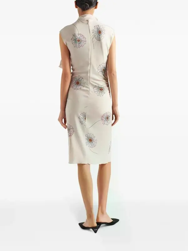Prada Printed Midi Dress