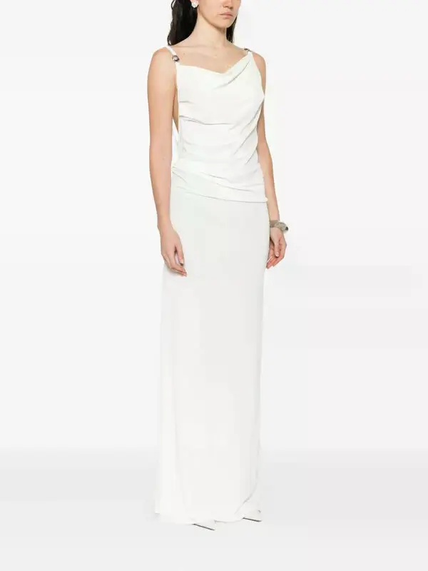 Coperni Cowl-neck Strap Dress - White