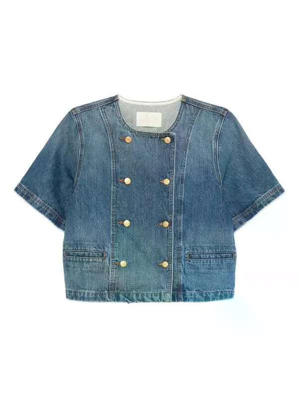 Ulla Johnson Double-breasted Jacket With Short Sleeves
