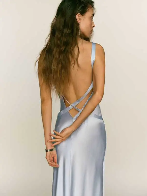 reformation backless dress Dovie Knit Dress