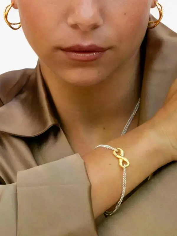 DOWER & HALL Entwined Infinity Two-tone Bracelet - Gold