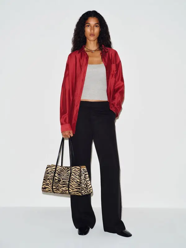 REFORMATION Gisele Low Rise Pant - Black
