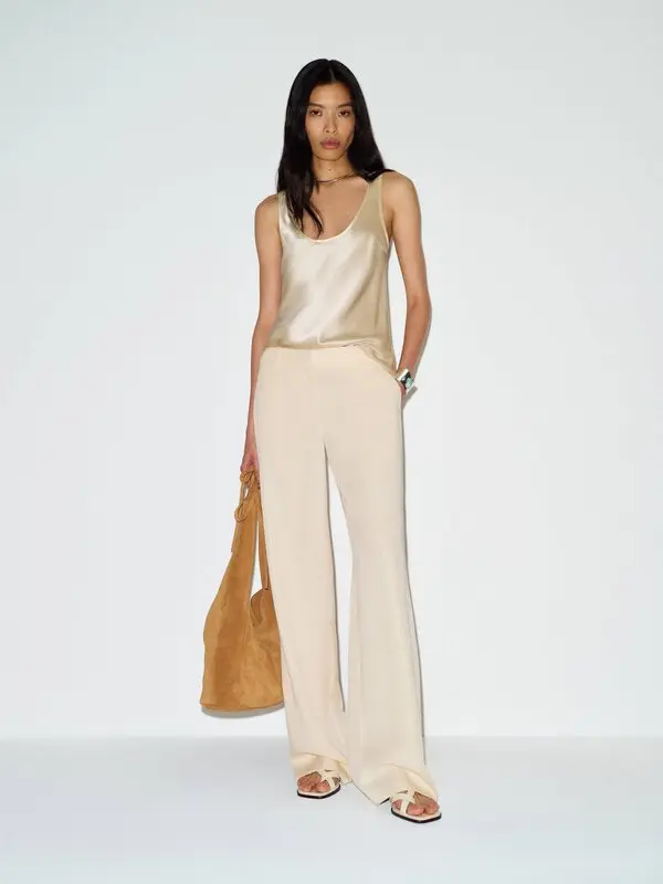 REFORMATION Gisele Low Rise Pant - Ivory