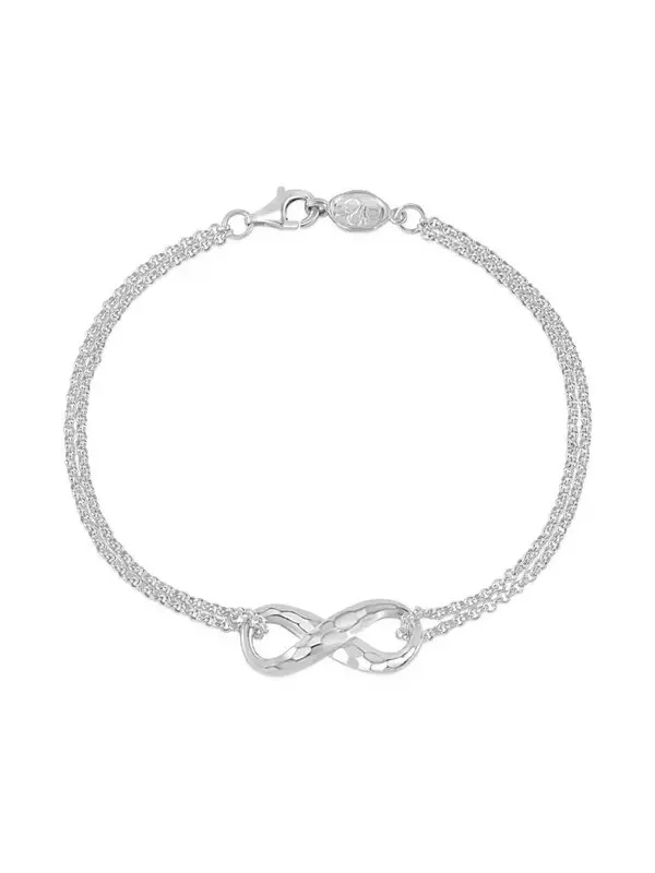 DOWER & HALL Entwined Infinity Double-chain Bracelet - Silver