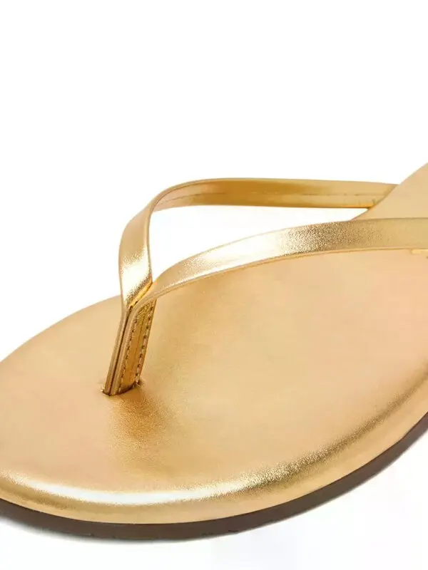 Tkees Leather Thong Sandals - Gold