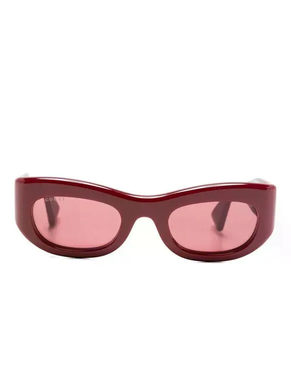 Gucci Logo-lettering Sunglasses - Red