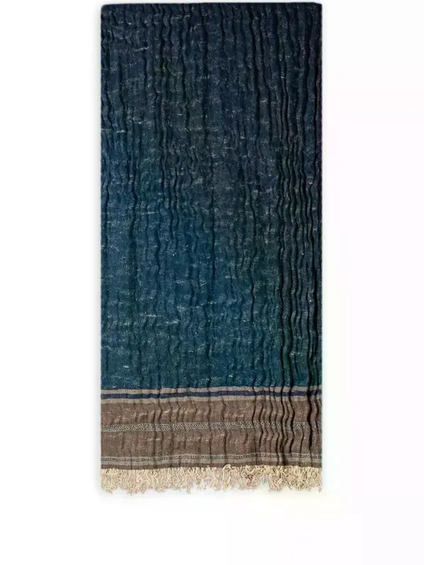 THE HOUSE OF LYRIA Malvagio Stripe-detail Cashmere Throw - Blue