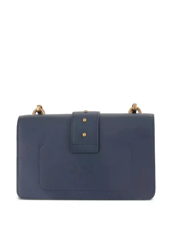 Pinko Love One Chain Shoulder Bag In Silky Leather With Diamond Cut Buckle