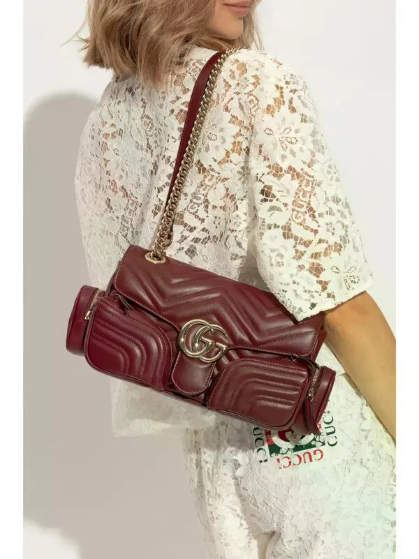 Gucci Gg Marmont Shoulder Bag - Red