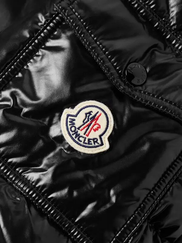 Moncler Logo-appliquéd Quilted Shell Hooded Down Jacket - Black