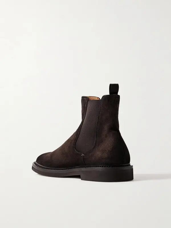Officine Creative Hopkins Flexi 204 Suede Chelsea Boots - Brown