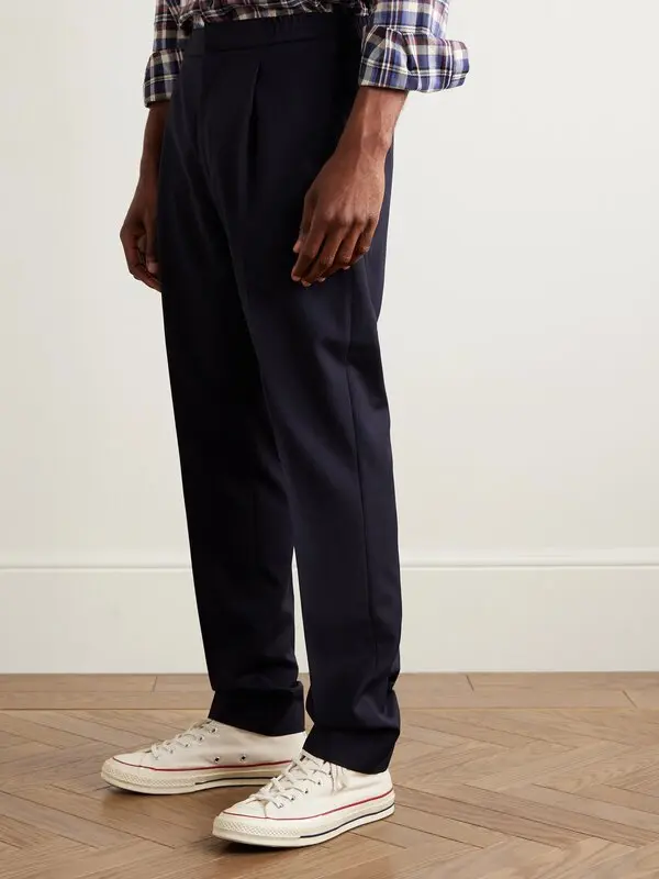 Officine Générale Drew Tapered Pleated Trousers