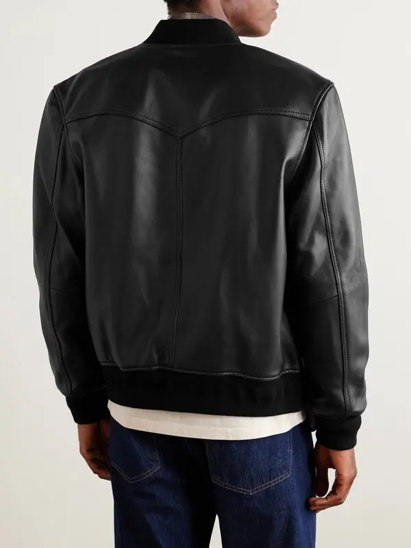 Officine Générale Christo Leather Bomber Jacket