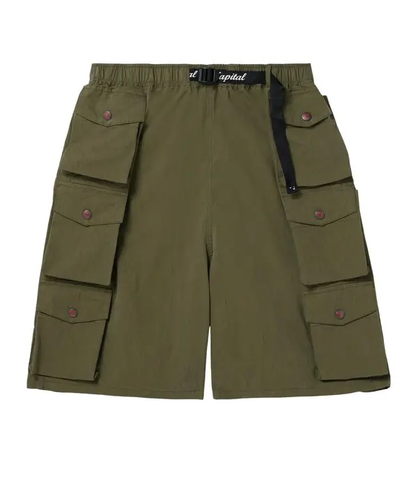 Kapital Cotton And Nylon-blend Ripstop Cargo Shorts