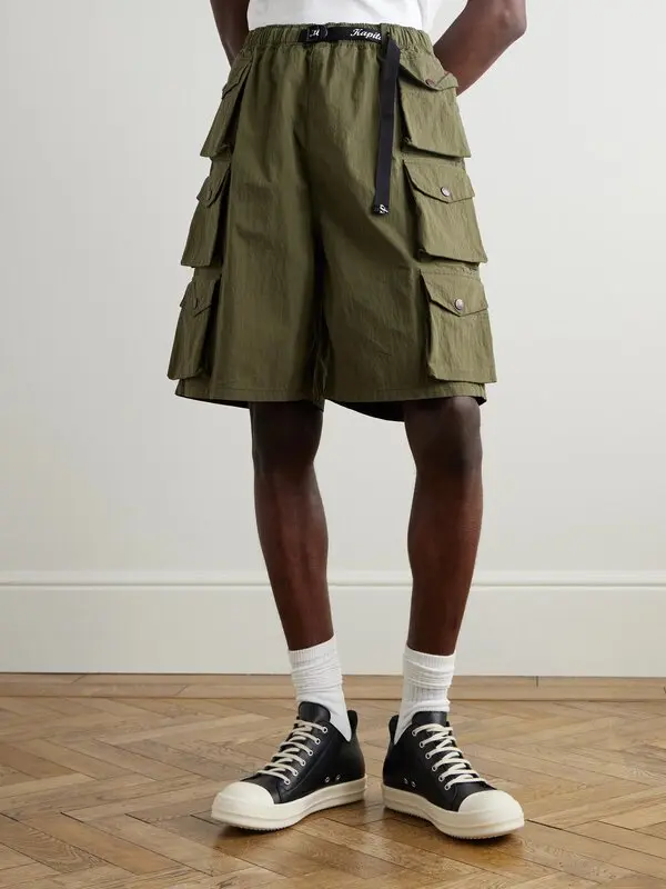 Kapital Cotton And Nylon-blend Ripstop Cargo Shorts