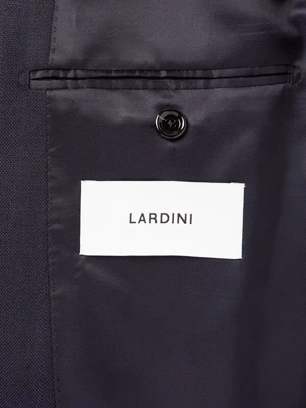 LARDINI Double-breasted Striped Wool Suit
