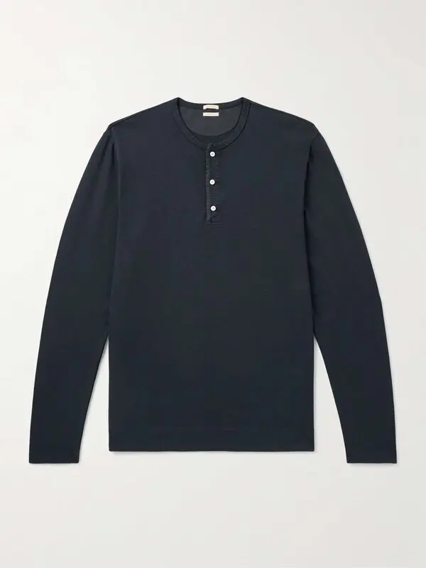Massimo Alba Manchester Cotton-jersey Henley T-shirt
