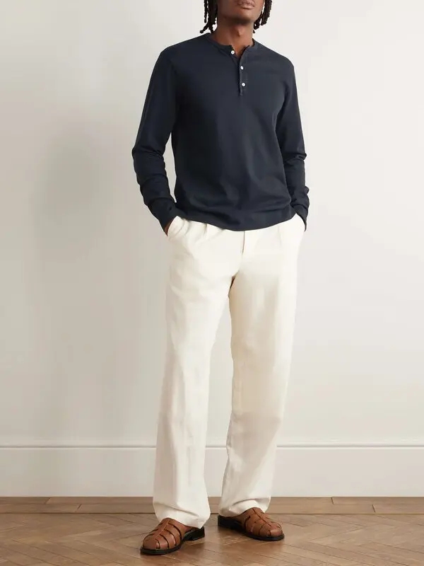 Massimo Alba Manchester Cotton-jersey Henley T-shirt