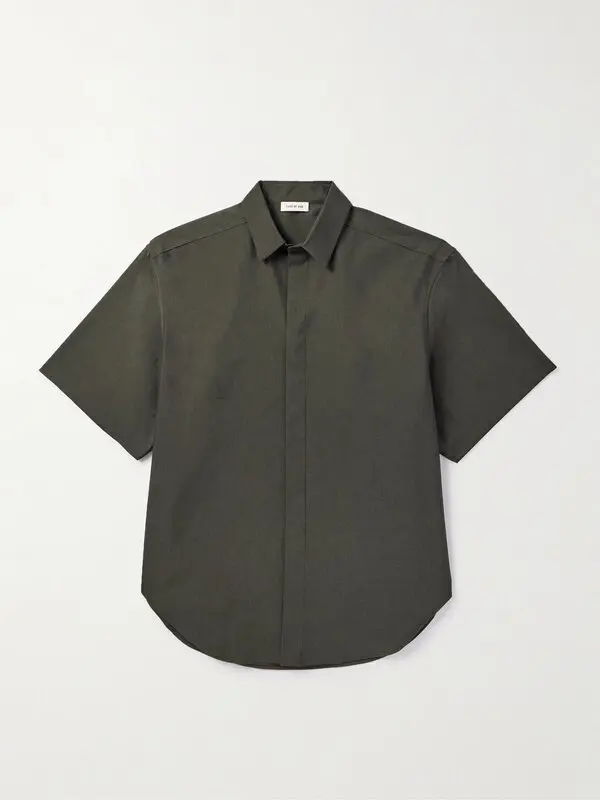 Fear Of God Oversized Stretch-cotton And Wool-blend Oxford Shirt