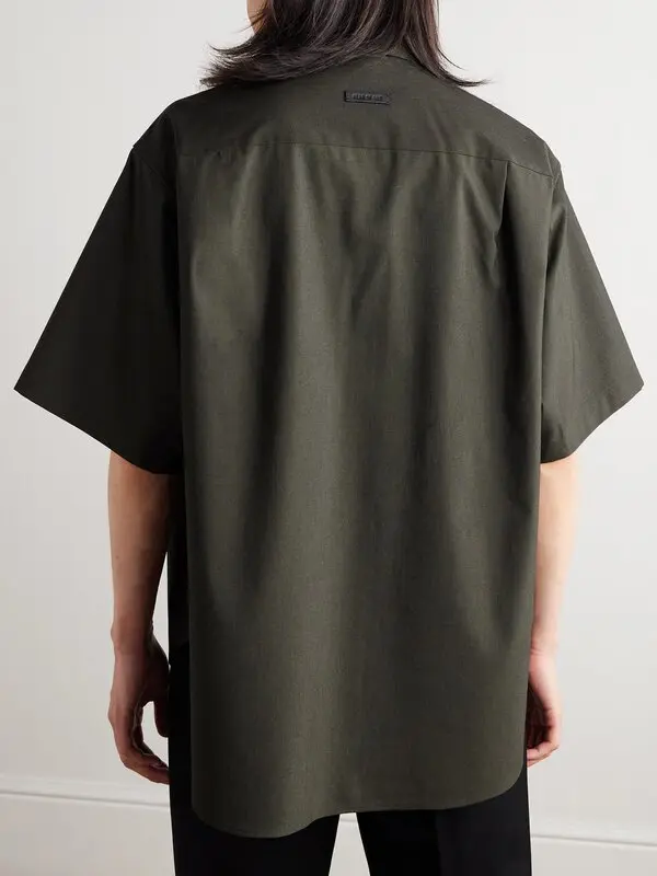 Fear Of God Oversized Stretch-cotton And Wool-blend Oxford Shirt