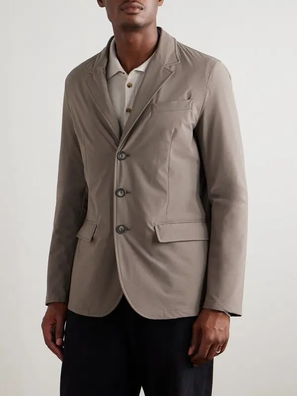 Herno Convertible Padded Shell Hooded Blazer