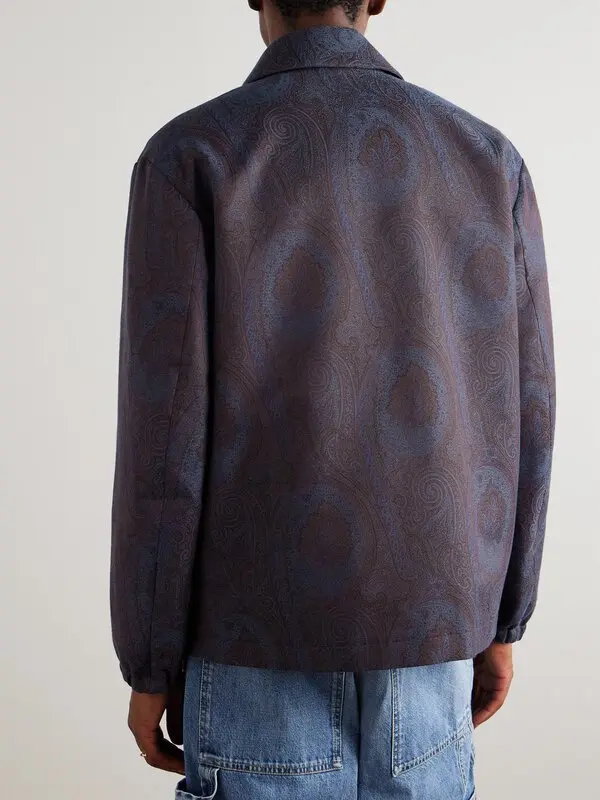 Etro Paisley-jacquard Cotton-blend Overshirt