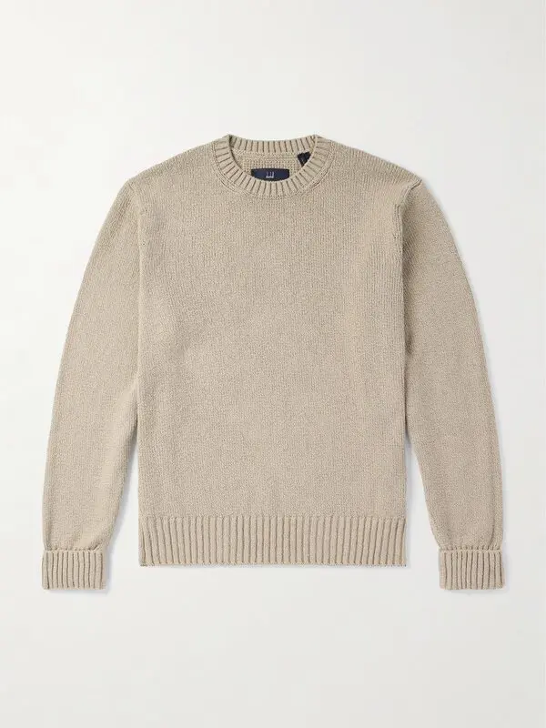 Dunhill Cotton Crewneck Sweater - Neutrals